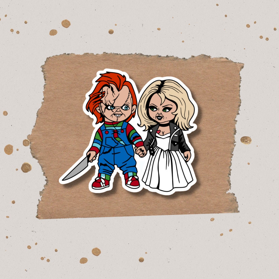 Chucky and Tiffany Halloween Sticker - Etsy