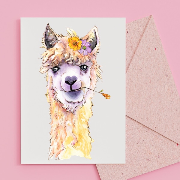 Alpaca Card - Etsy UK
