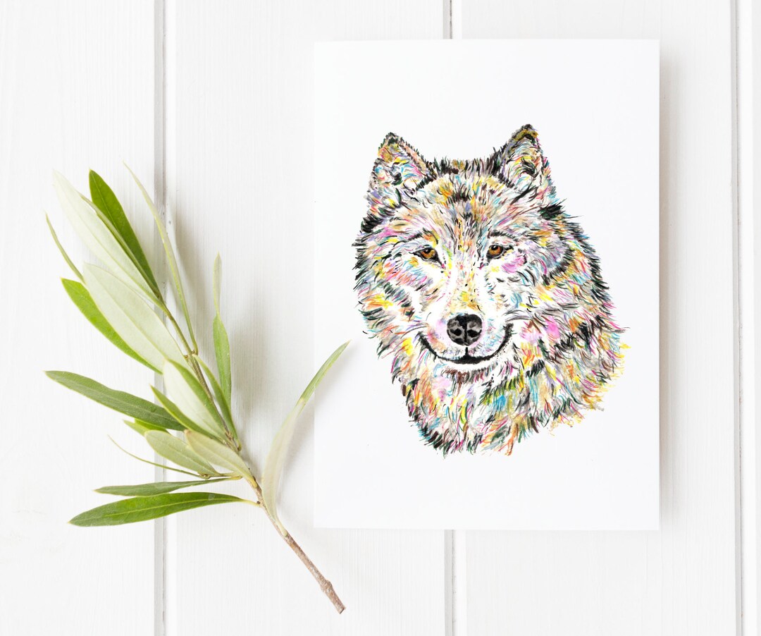 Wolf Birthday Card, Wolf Gift, Greeting Card for All Occasions, Wild ...