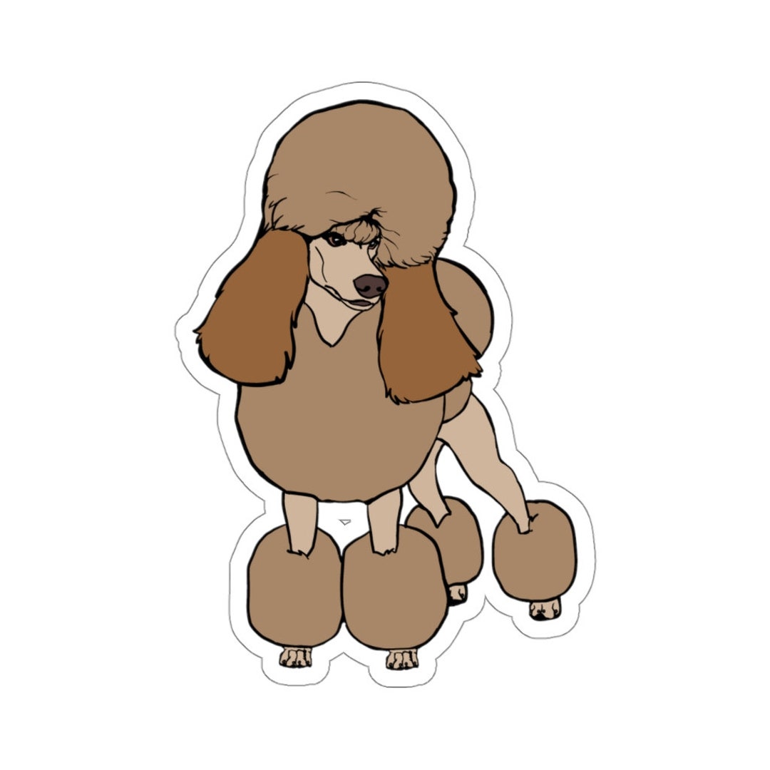 Stickers - Cafe Au Lait STANDARD POODLE, Show Trim, Continental Cut ...