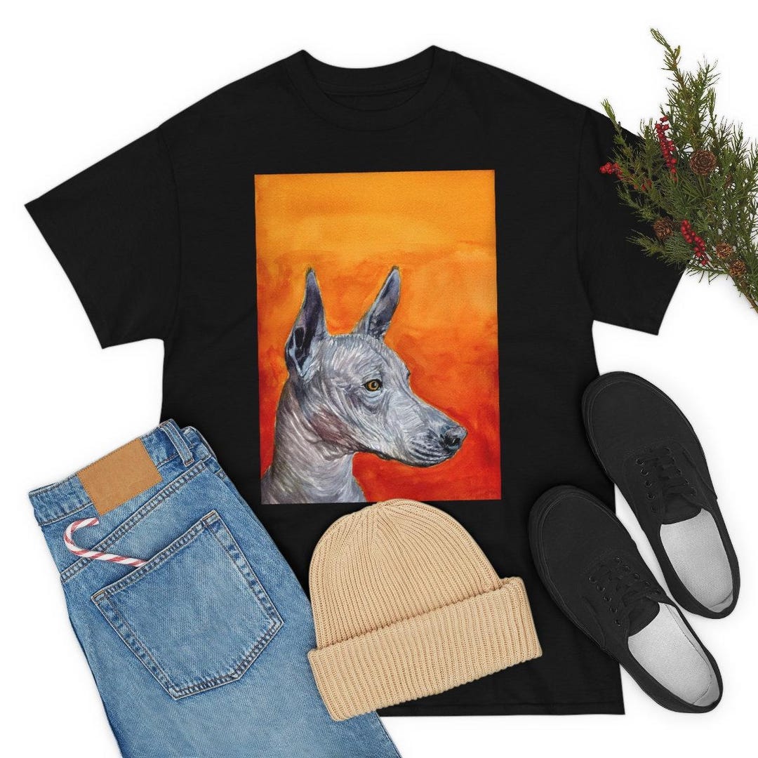 Tee shirt xoloitzcuintle, standard xolo, mexican hairless dog ...