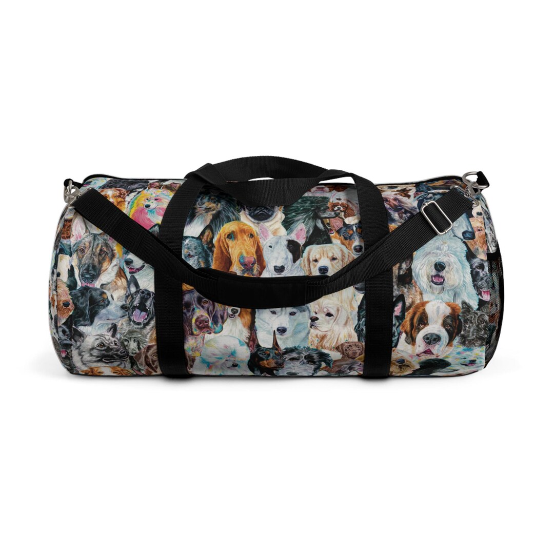 Dog Pattern Duffel Bag, Heres the Life Ive Always Longed For, Art by ...