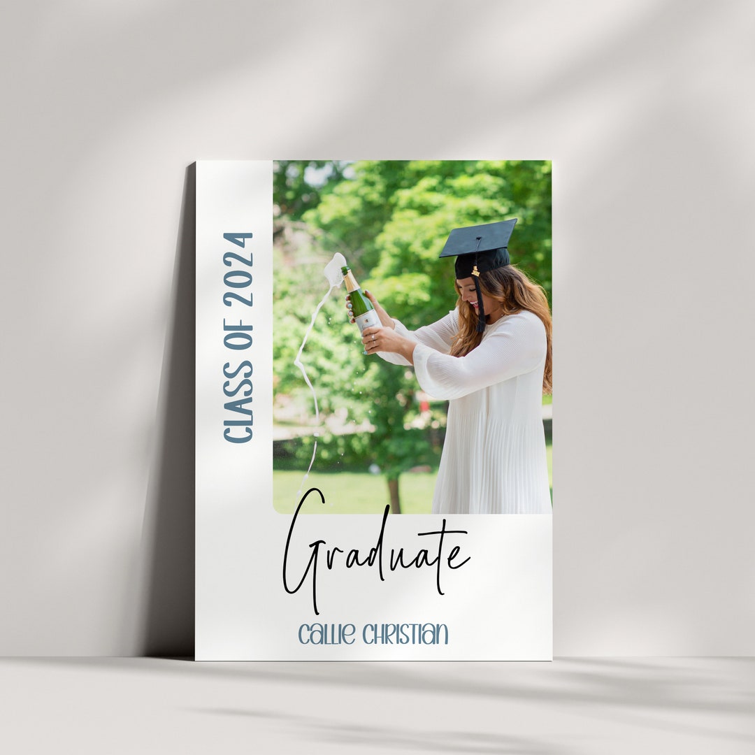 Graduation Announcement With Photo Insert, Class of Graduate - Etsy