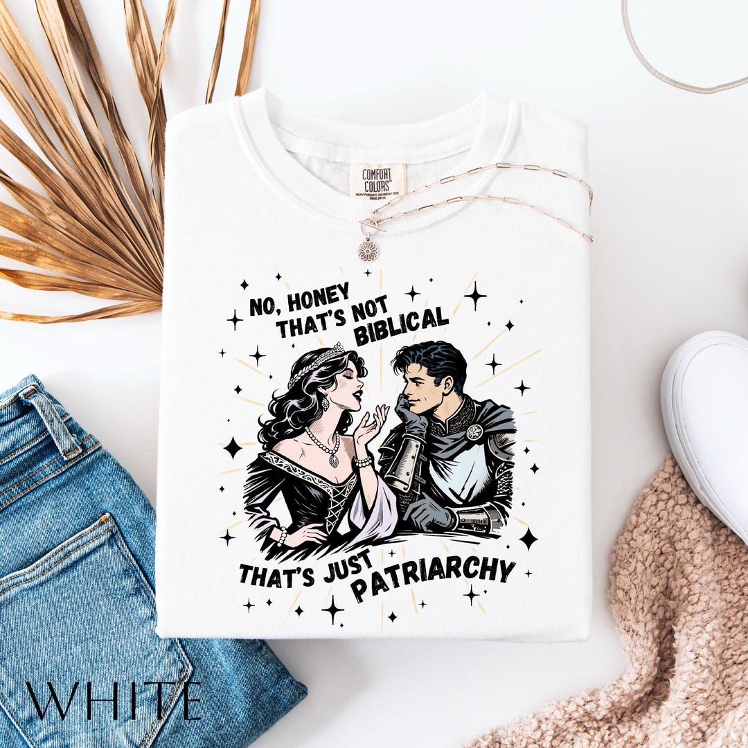 Feminist Patriarchy Shirt | Funny Christian Woman Graphic Tee | Retro ...