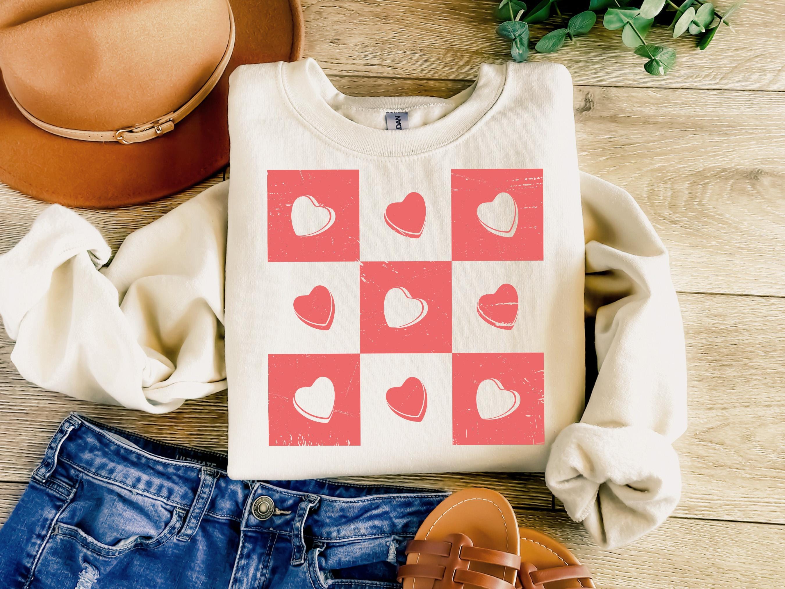 Retro Checkered Heart SVG PNG, Trendy Valentine's Day SVG, Checkered ...