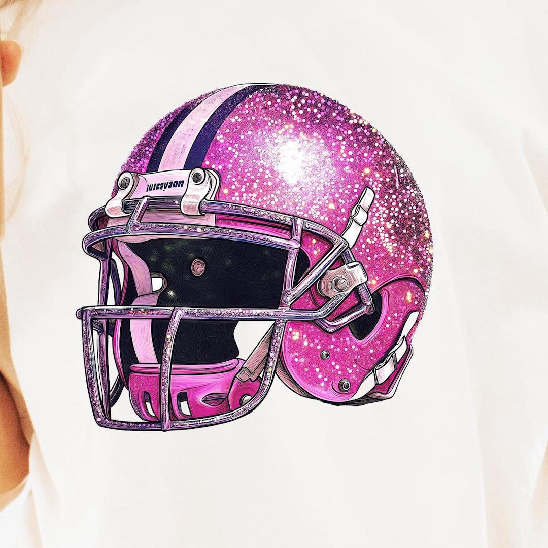 Pink Glitter Helmet PNG, American Football Helmet Sublimation Design ...