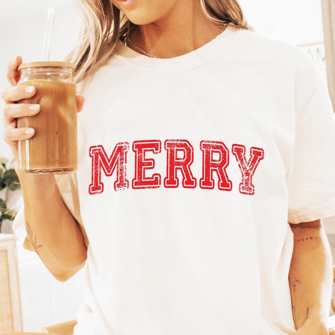 Merry Png, Digital Download, Merry Distressed Png, Merry Sublimation ...