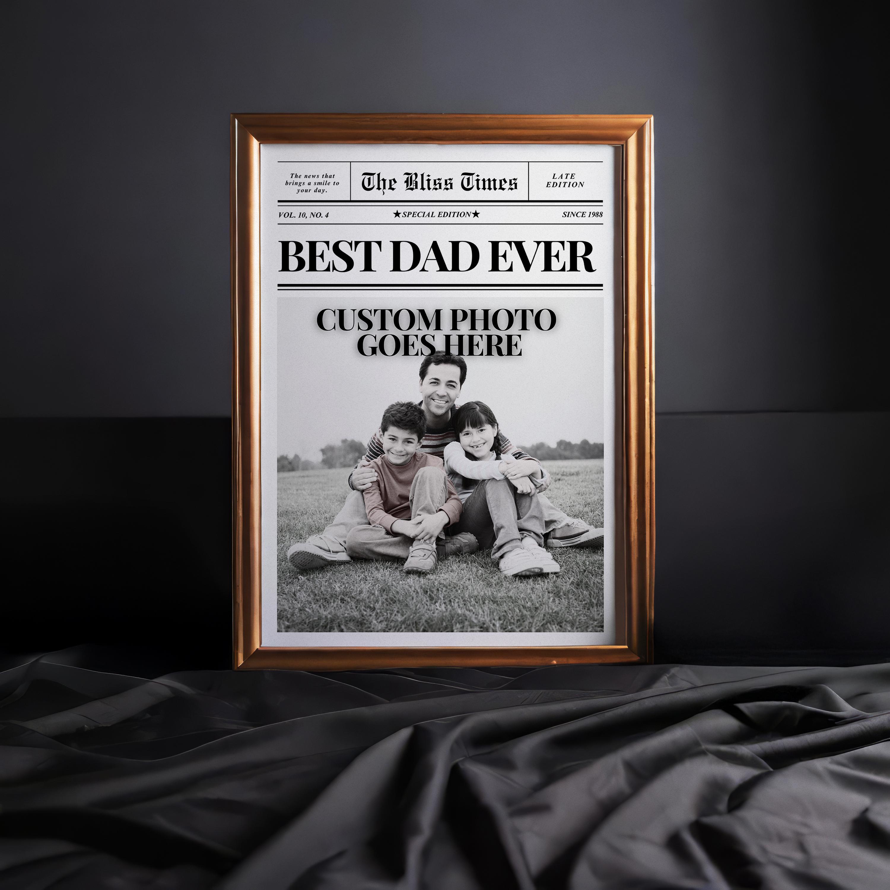 Custom Dad Newspaper Poster, Father's Day Gift (canva Template) - Etsy