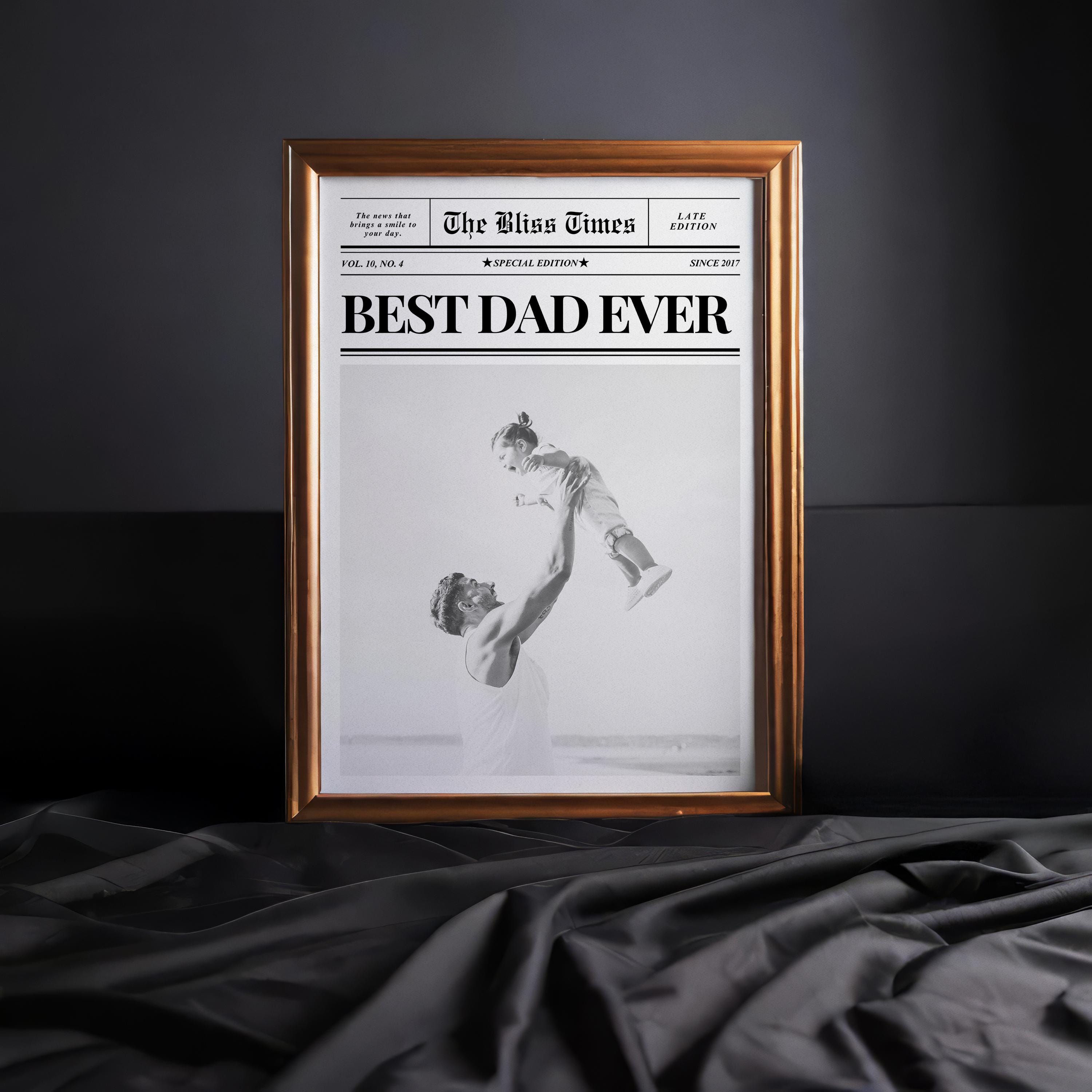 Father's Day Newspaper Canva Template , Custom Dad Newspaper Poster ...