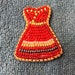 Beaded Red Dress Pin - Etsy Canada
