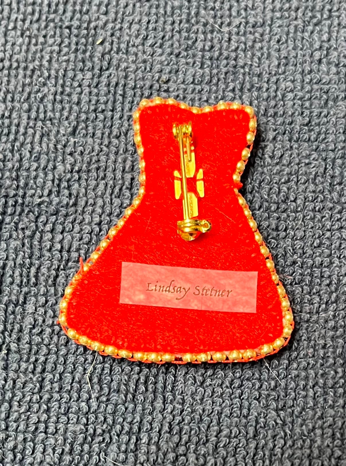 Beaded Red Dress Pin - Etsy Canada