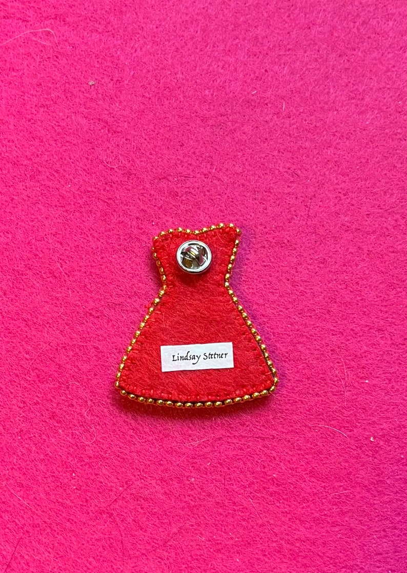 Beaded Red Dress Pin - Etsy Canada