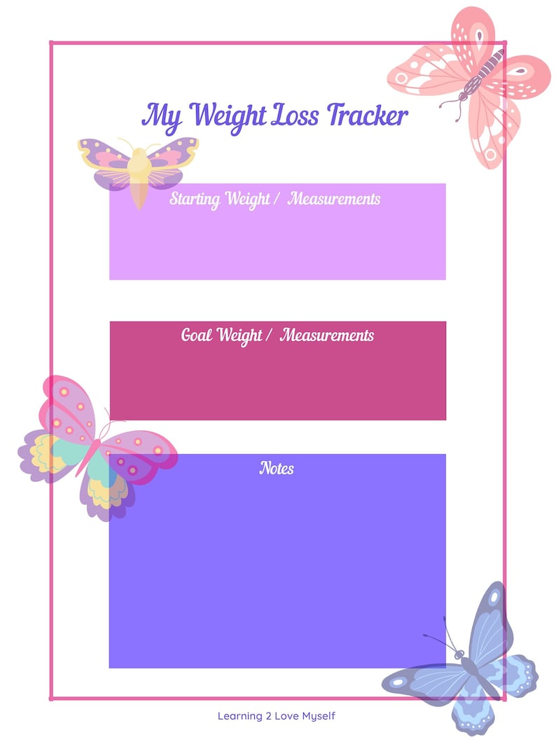 12 week weight loss tracker template - assetable
