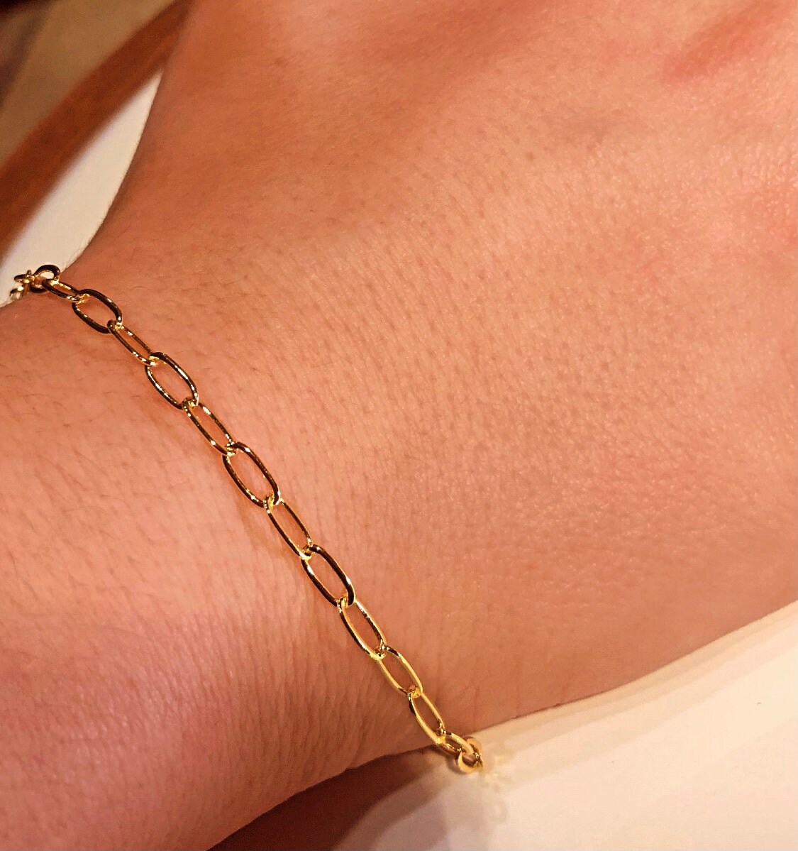 18K Gold Chain Braceletgold Filled Chain Bracelet gift for | Etsy