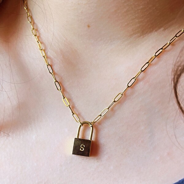 Padlock Necklace - Etsy