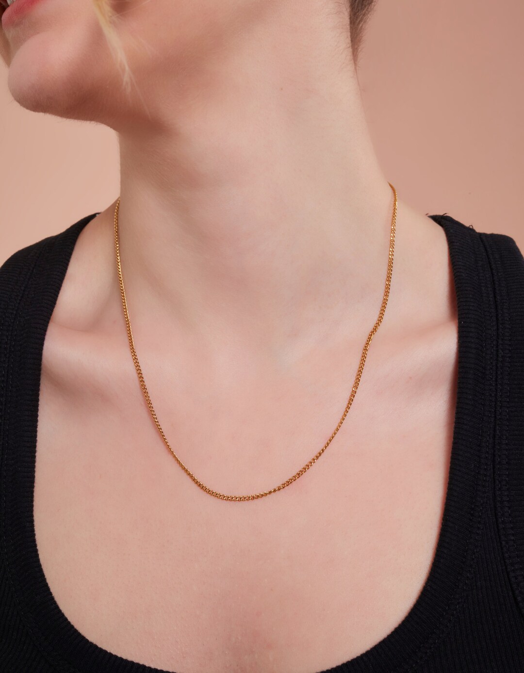 Gold Vine Chain Necklace, Gold Chain Necklace, Birthday Necklace ...