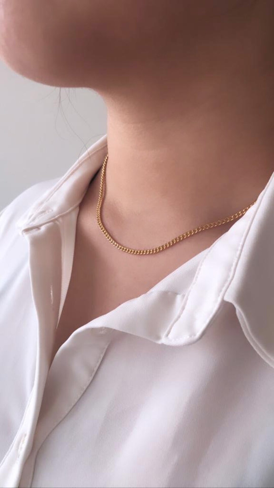 18k Gold Vine Chain Necklace, Gold Chain Necklace,birthday Necklace ...