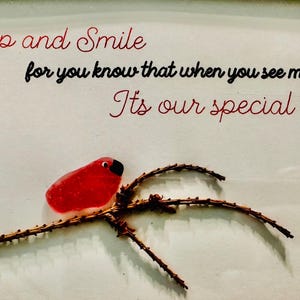 Framed Cardinal Stop and Smile Sea Glass Art - Etsy