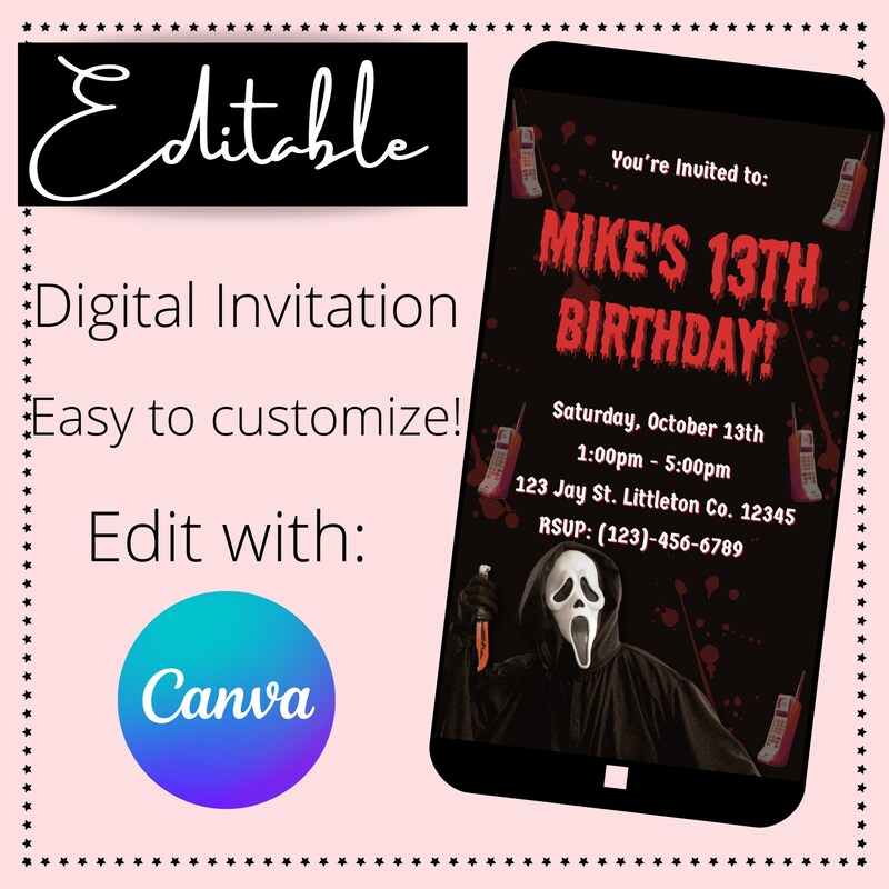 Scream Party Invitation - Etsy