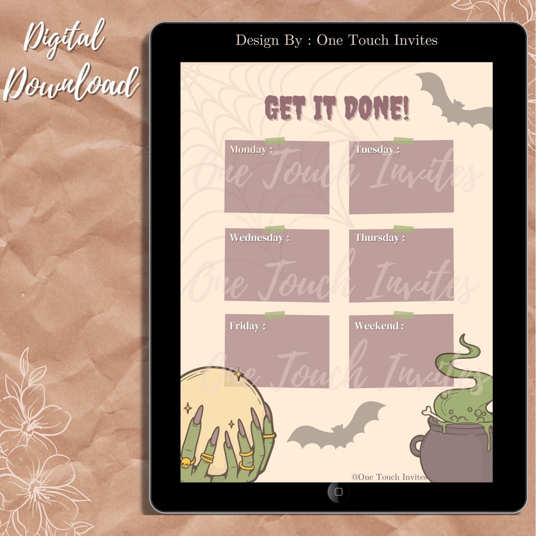 Halloween Daily Planner| Spooky Planner Template | Spooky Planner ...