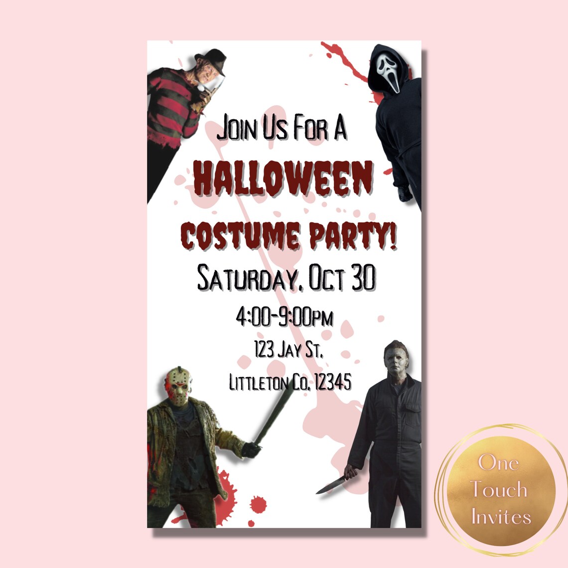 Slasher Party Invitation| Costume Party Invitation| Halloween Party ...