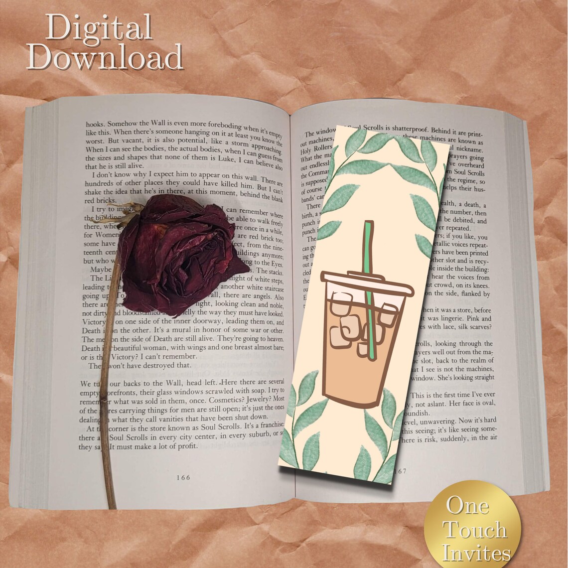 Coffee Bookmarks | Digital Bookmark Download | Book Lovers | Coffee ...
