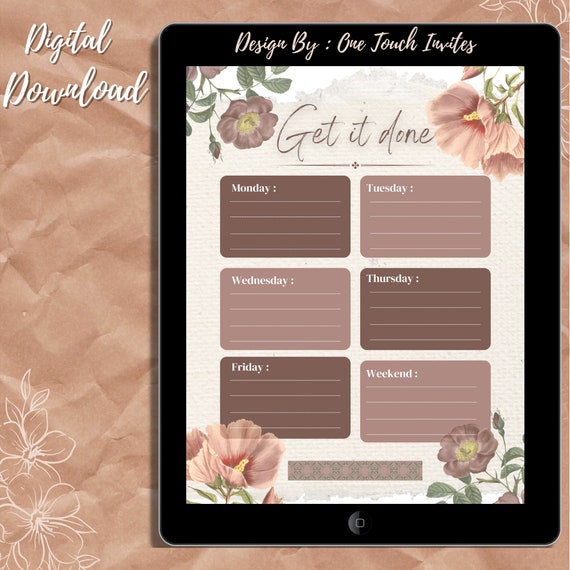 Digital to Do List Digital Daily Task List Digital Planner - Etsy