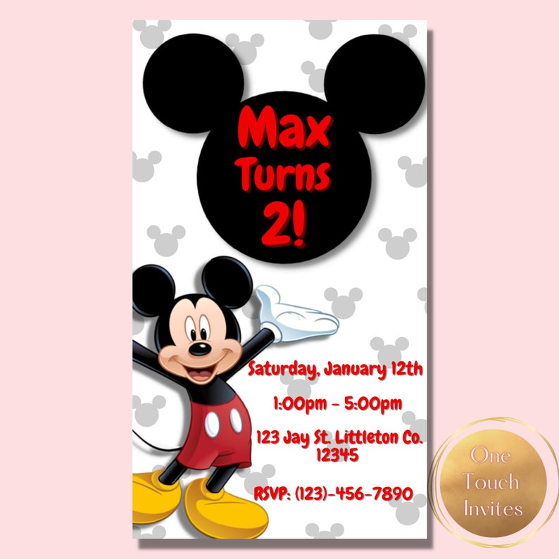 Kid's Character Birthday Invitation| Kid's Birthday Invitation| Kids ...