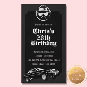 Low Rider Themed Birthday Invitation| Low Rider Invitation| Low Rider ...