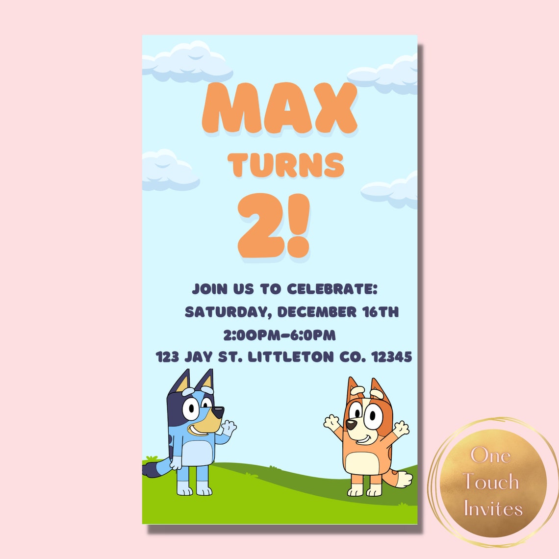 Kid's Character Birthday Invitation| Kid's Digital Invitation| Kid's ...