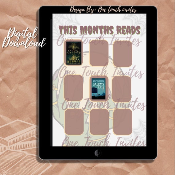 Digital Book Tracker Digital Book Journal Book Tracker Book - Etsy