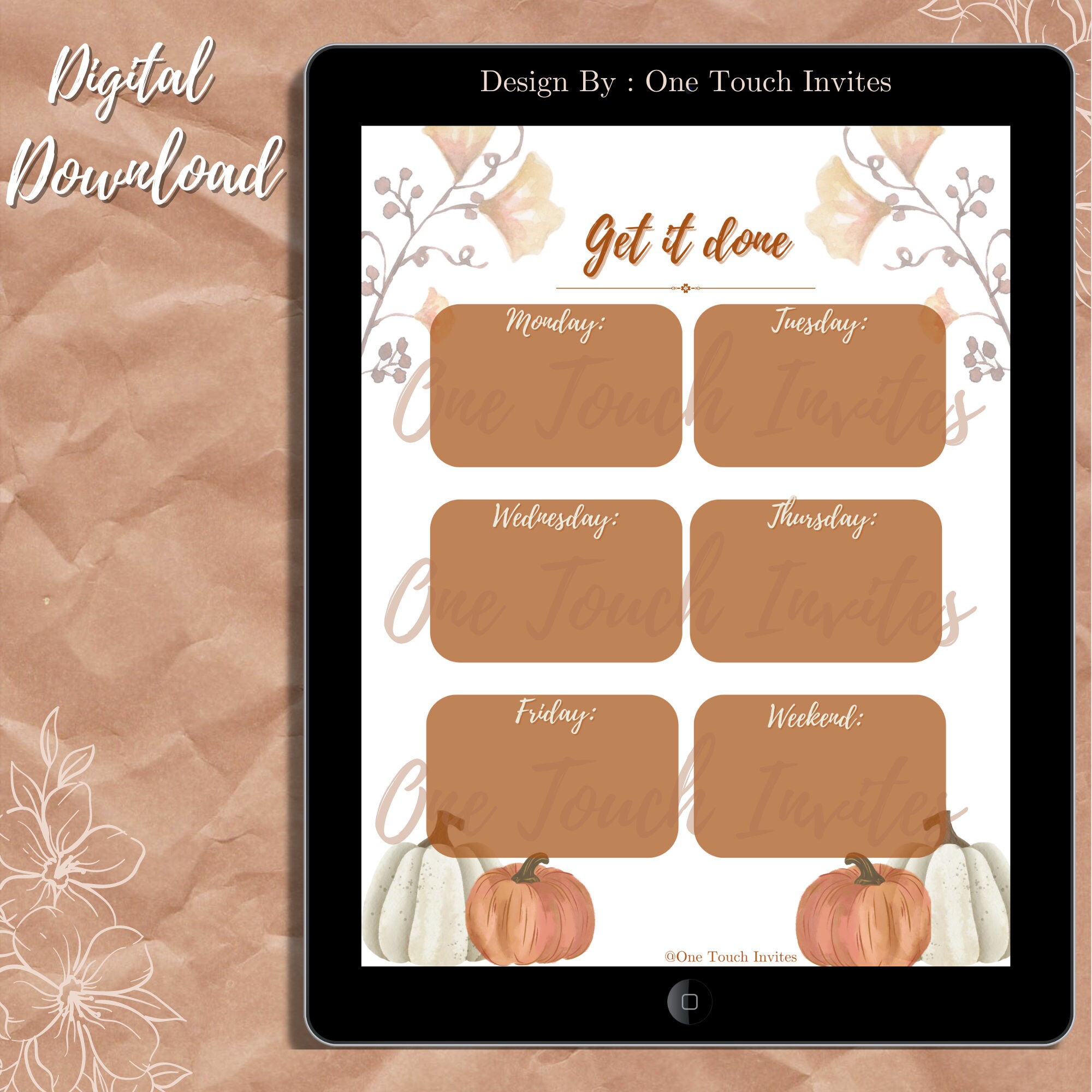 Fall Digital Planner | Fall Daily Planner | Fall Daily Task List| Fall ...