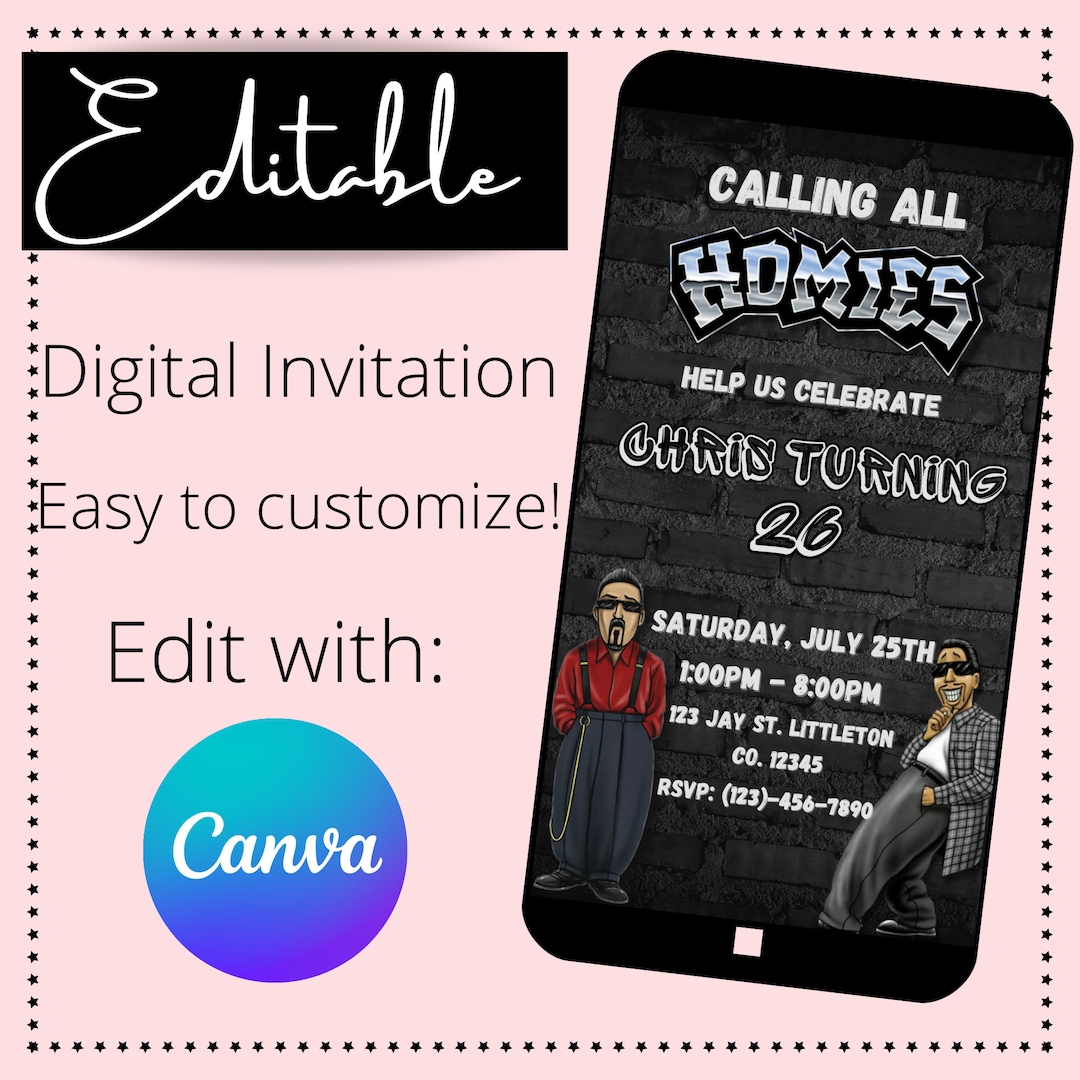 Cholo Birthday Invitation| Chicano Birthday Invitation| Latino Birthday ...