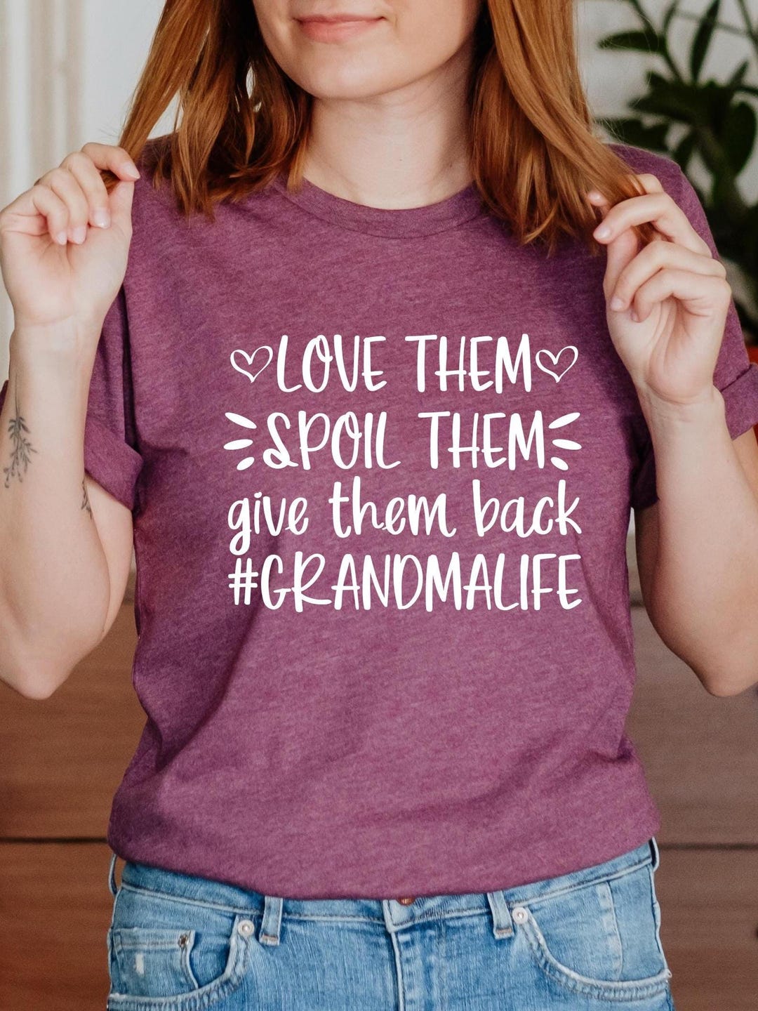 Love Them Spoil Them Give Them Back Grandma Life Shirt, Grandma T-shirt ...