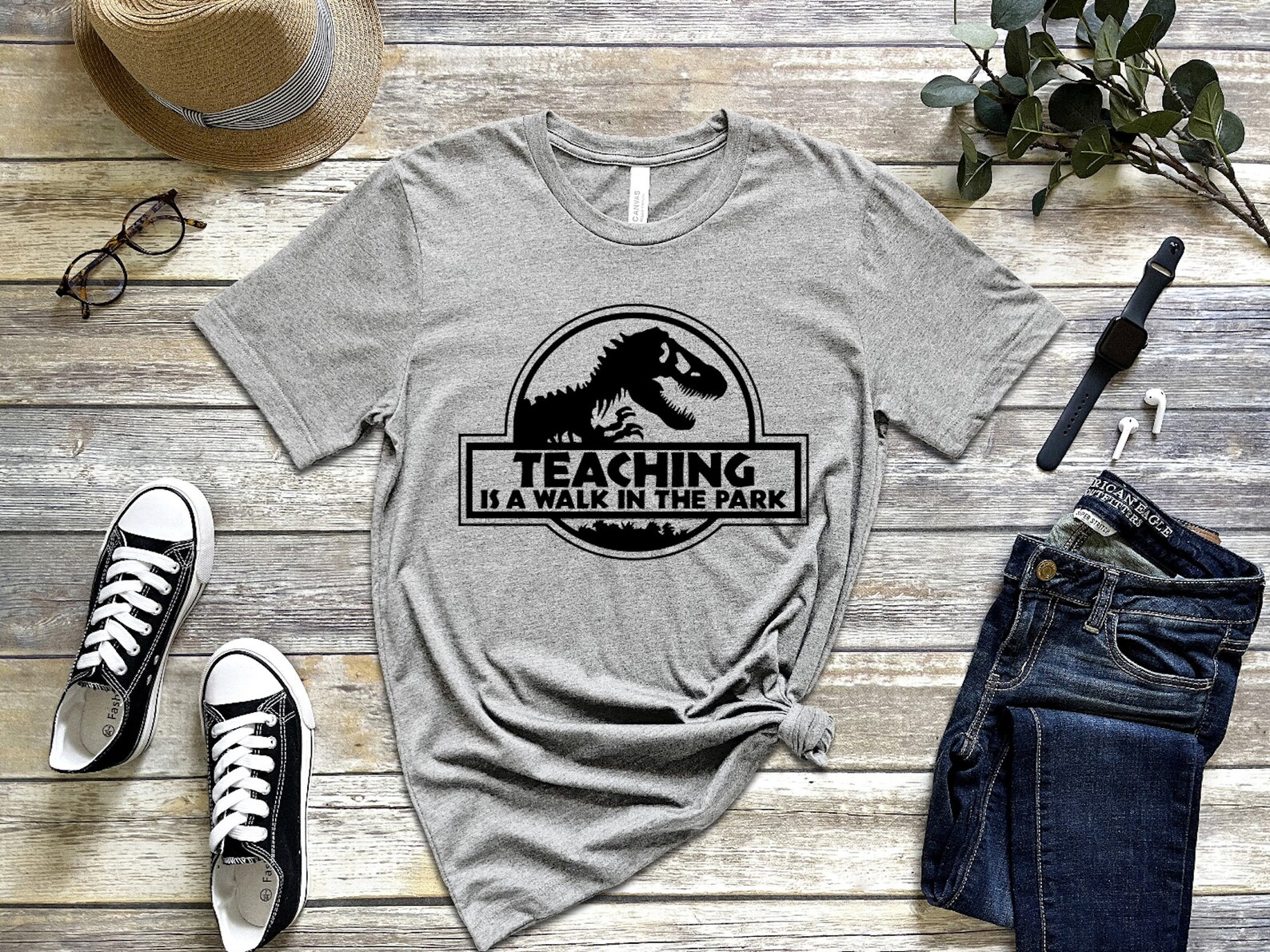 Teaching is Walk in the Park Shirt Jurassic Park Teacher - Etsy