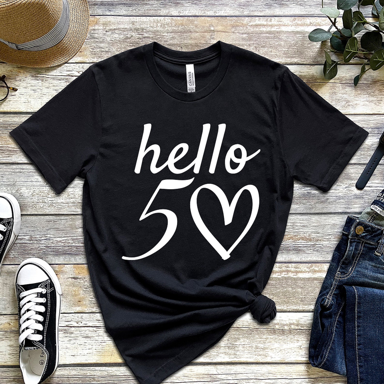 Hello 50 Shirt 50th Birthday Shirt Fiftieth Birthday Shirt - Etsy
