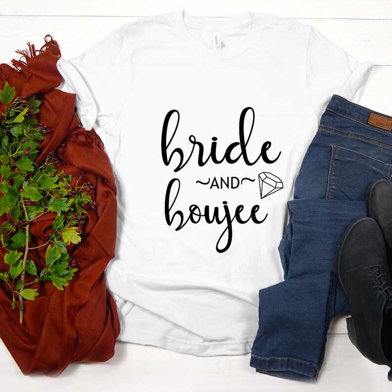Bride and Boujee Bride and Boozy Wedding Party Shirts Bridal | Etsy