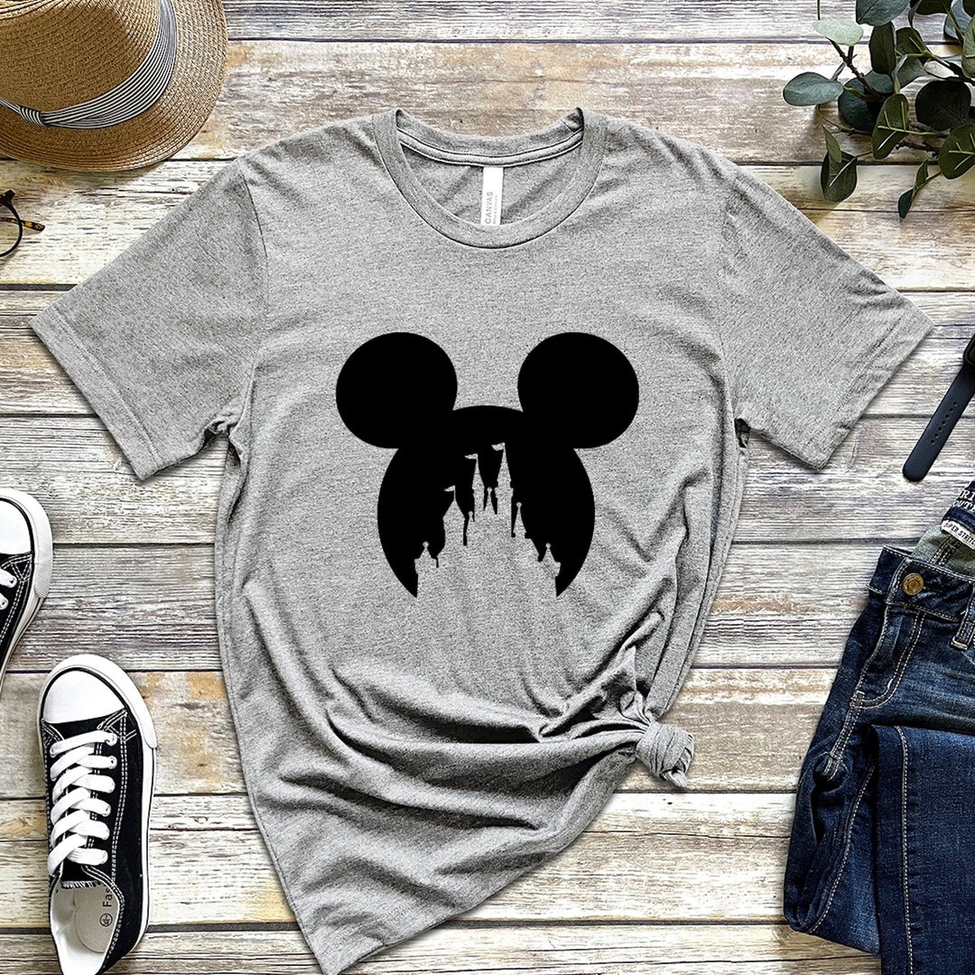 Mickey Mouse Silhouette Shirt, Mickey Mouse Ear Tee, Mickey Mouse T ...
