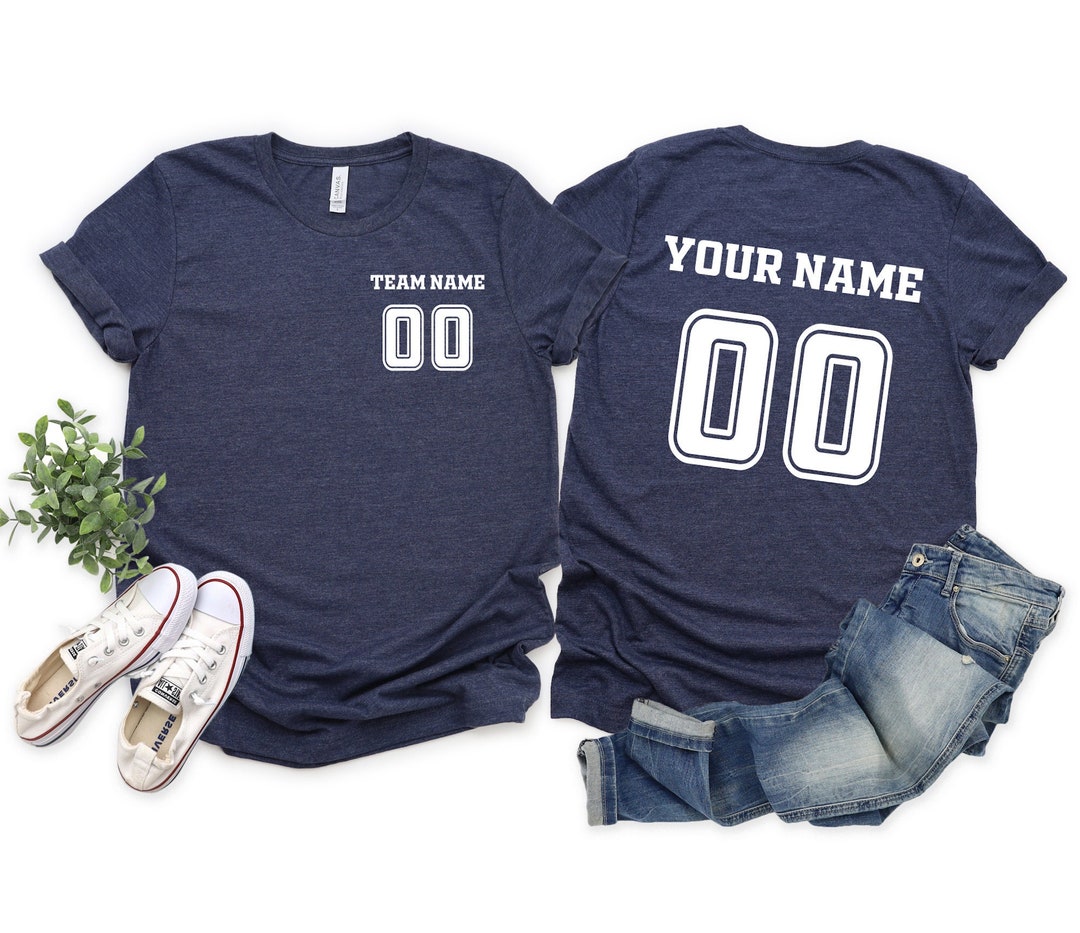 Custom Team Name and Number, Personalized Football Shirt, Soccer and ...