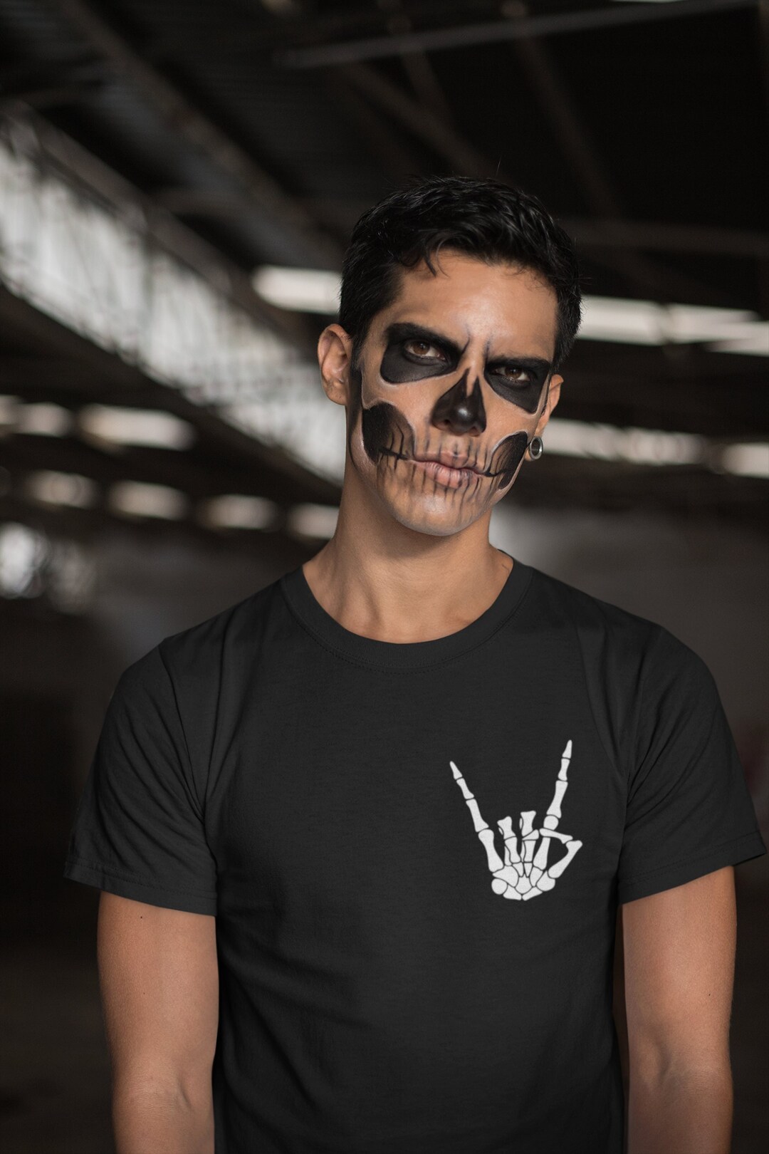 Skeleton Hand Shirt, Halloween Shirt, Skeleton Rock Shirt, Halloween ...