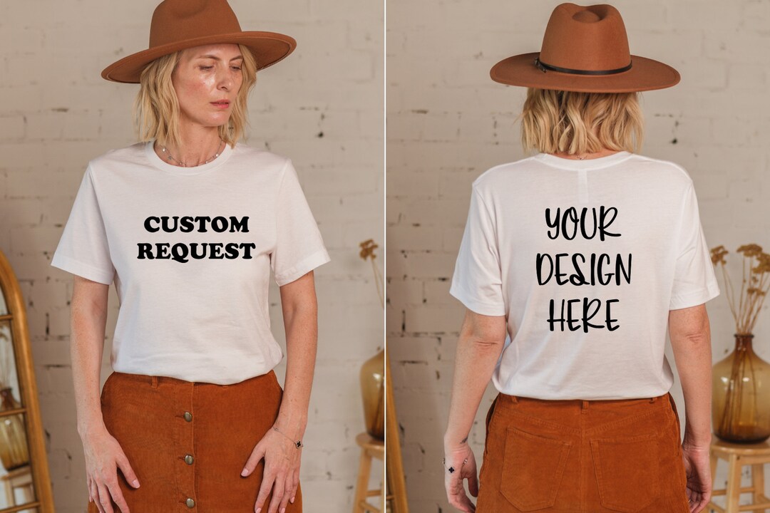 Custom T-shirt Front and Back Custom Inspired Shirt Customized Shirt ...
