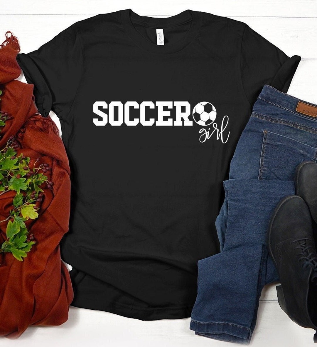 Soccer Girl Shirt, Girls Soccer T-shirt, Soccer Ball Tshirt, Girls ...