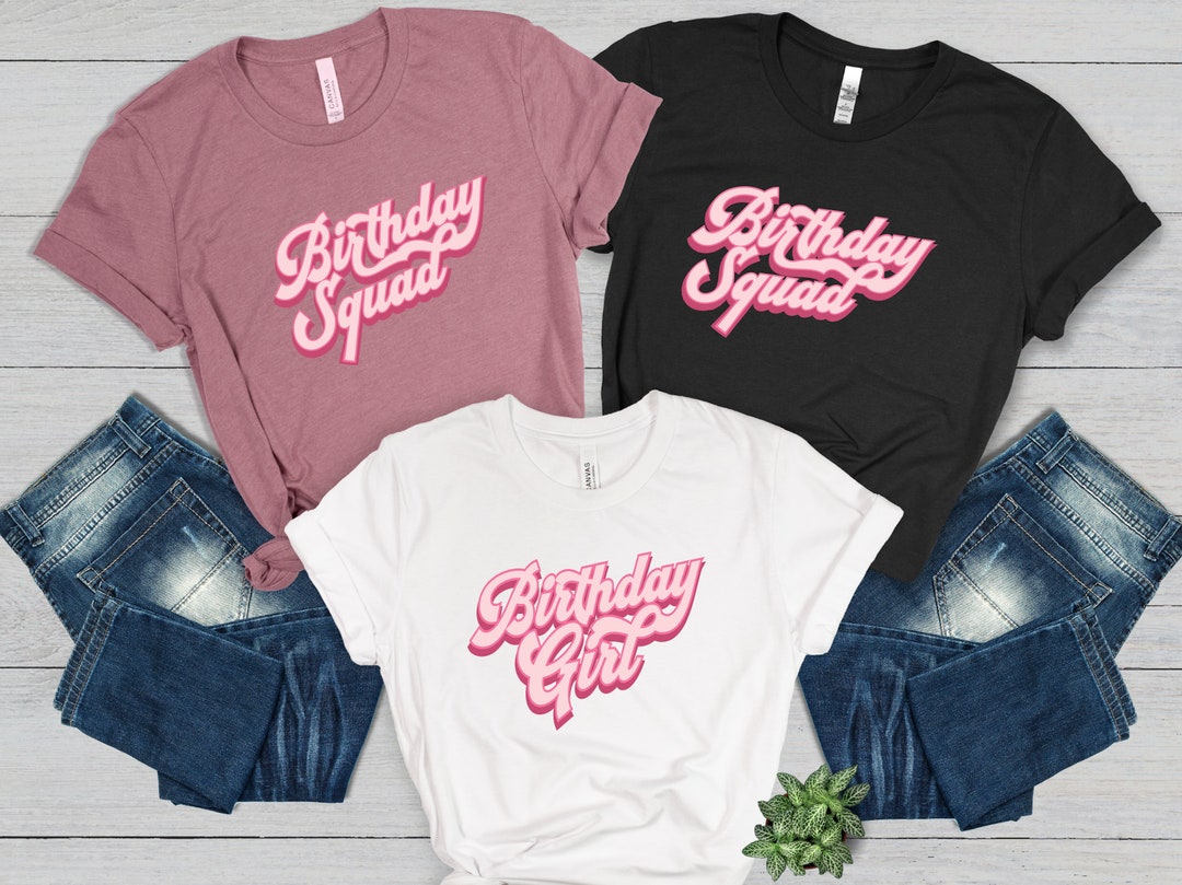 Birthday Party Group Shirts, Birthday Squad Group Photo Shirts, Women ...