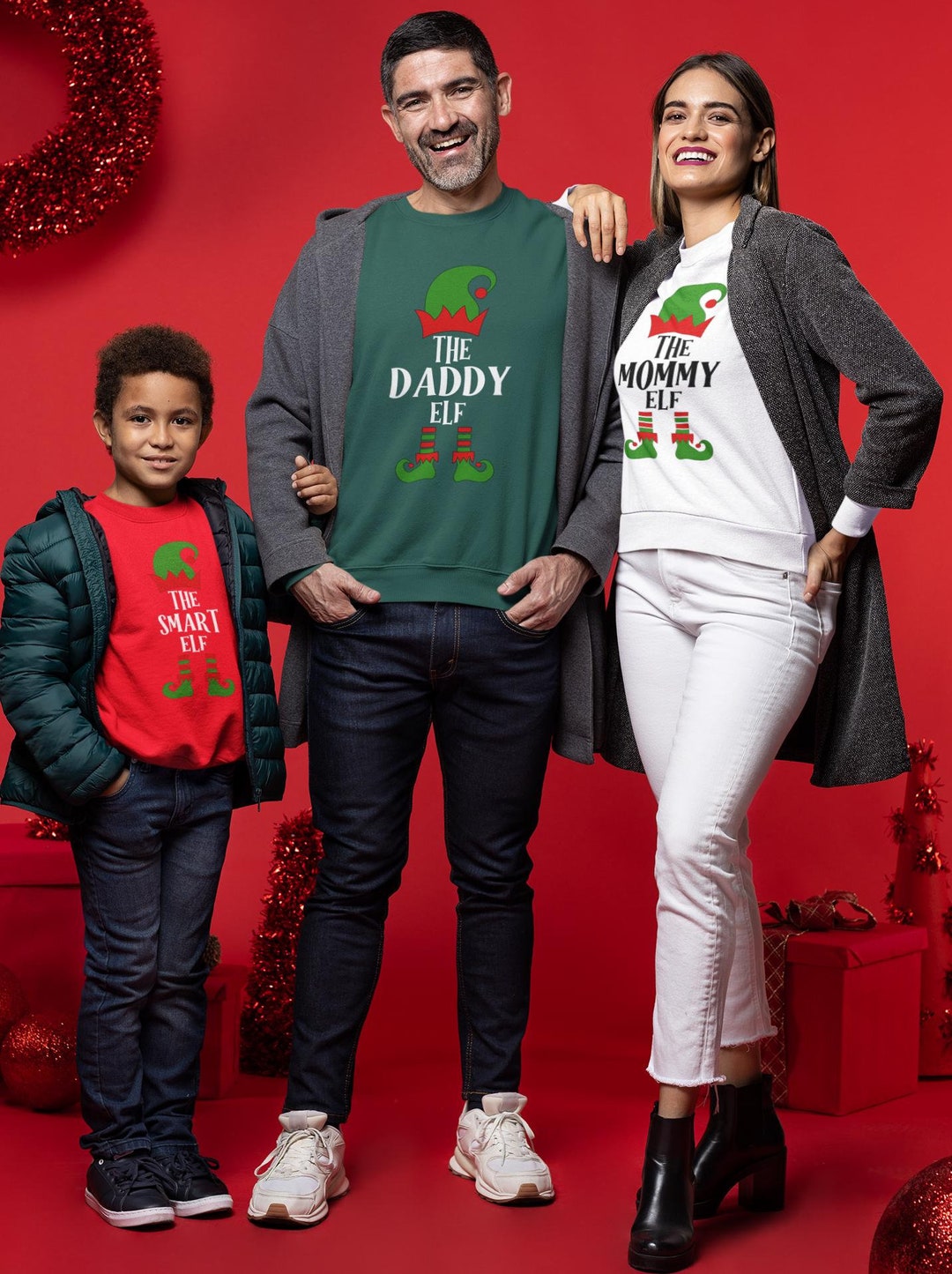 Custom the Elf Sweatshirt, Custom Elf Hoodie, Christmas Family Matching ...