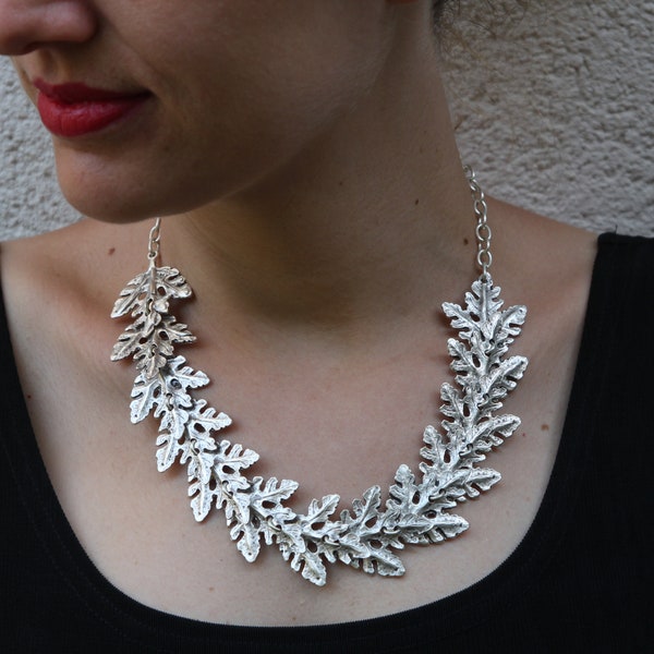Silver Statement Necklace - Etsy