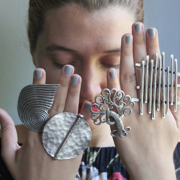 Big Silver Ring - Etsy