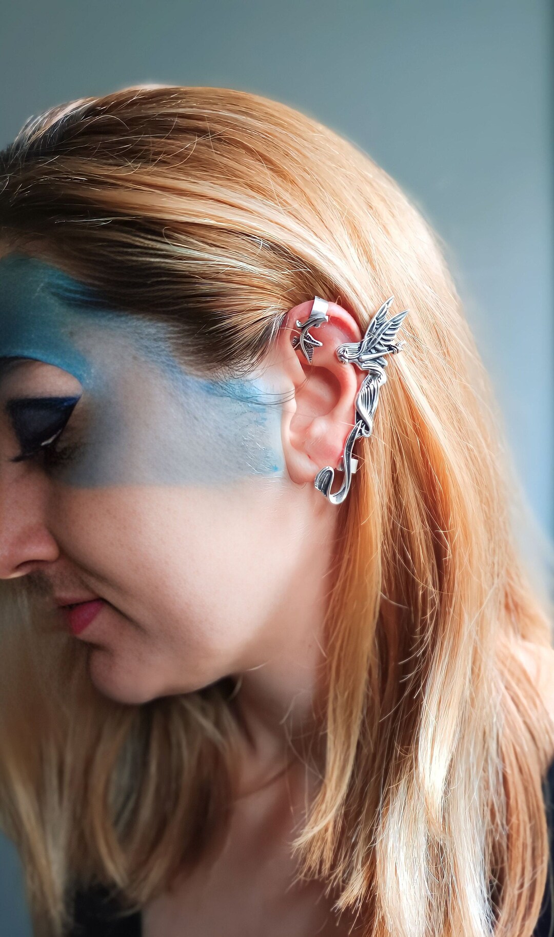 Mermaid Ear Cuffs No Piercing, Mermaid Earring, Cosplay Jewelry, Fairy ...