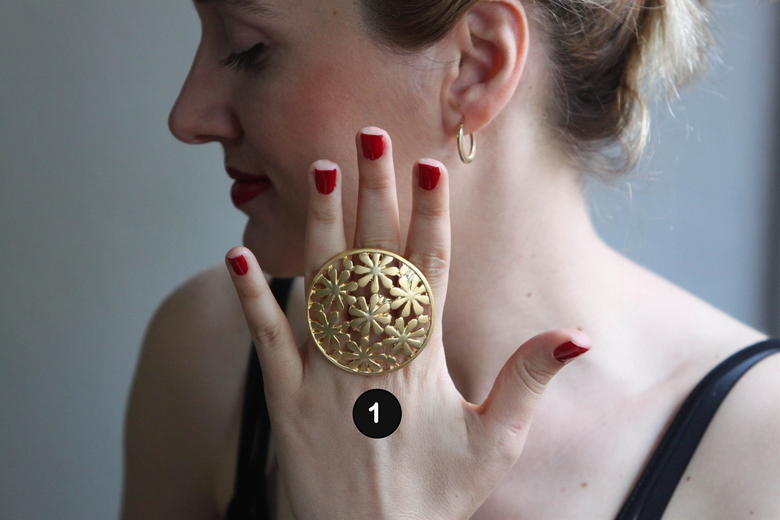 Adjustable Large Rings Extra Large Ring Large Lotus Leaf - Etsy