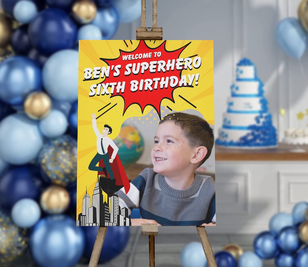 Personalized Kids Birthday Sign: Modern Elegant Design (digital or ...