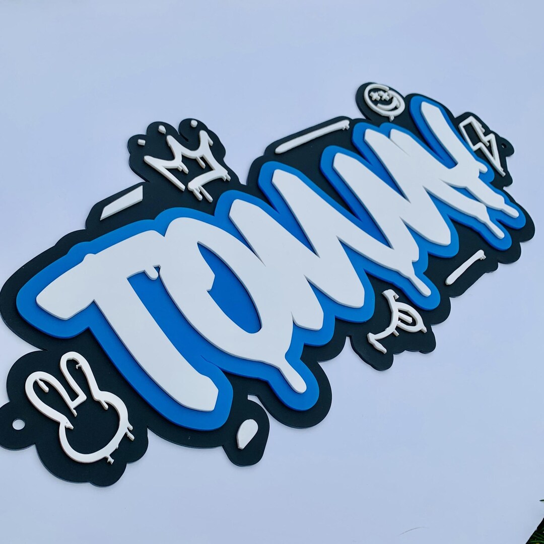 Personalised Graffiti Name Sign/ Children's Bedroom Decor / Wall Art ...